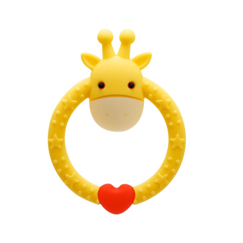 Ring Giraffe Teether (Full Silicone) - Mom's E-shop BD